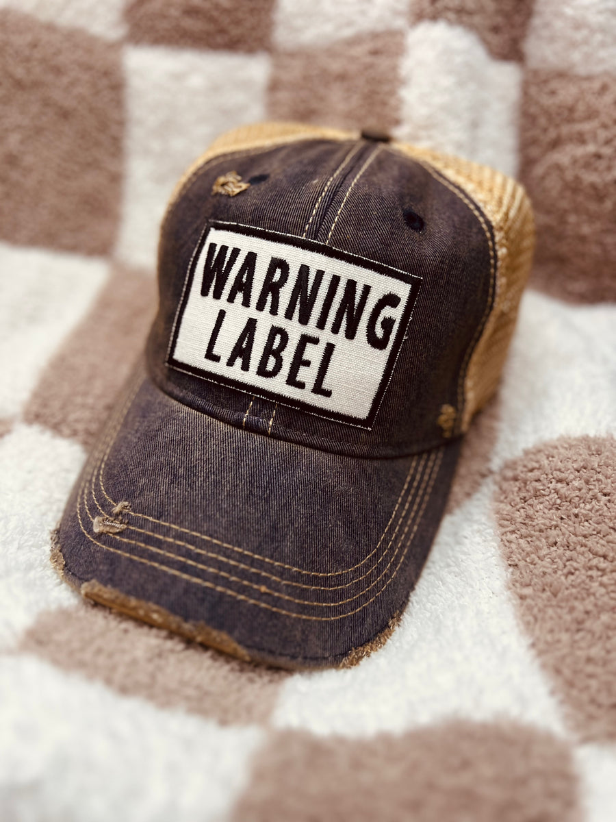 Warning Label Cap – Junkie T Shirt Co.